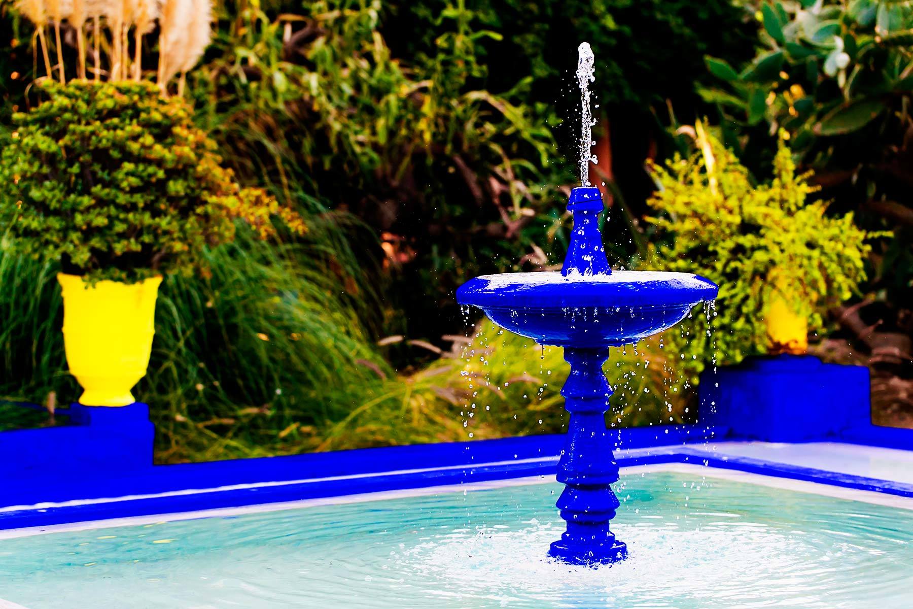 Fontaine Jardin Majorelle Marrakech Maroc